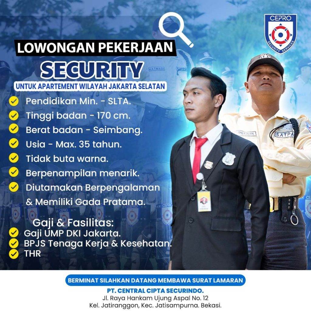 Security Apartement Wilayah Jakarta Selatan - Central Cipta Securindo